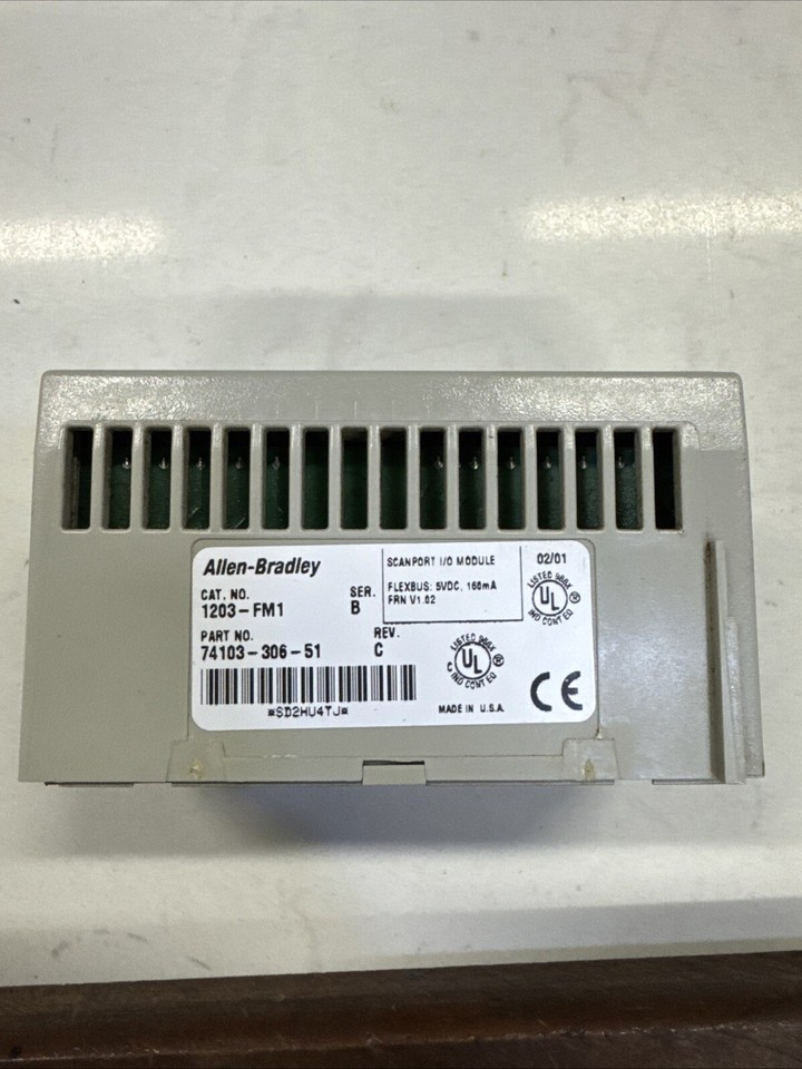 Allen Bradley 1203-FM1 Flex I/O Scanport I/O Module Ser B 74103-306-51 ...