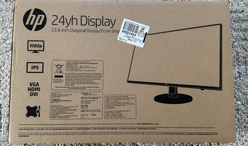 HP - 24yh 23.8" IPS LED Full HD Monitor (VGA, DVI-D, HDMI) - Black (New ...