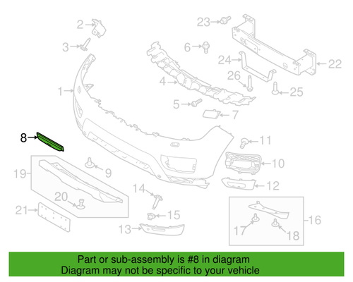 2014-2017 Land Rover Range Rover Sport Front Air Deflector LR049653 oem ...