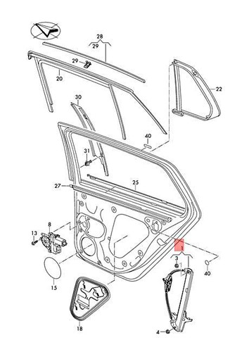 VW GOLF SPORTSVAN AM1 AN1 WINDOW REGULATOR WITHOUT MOTOR 510839461D NO ...