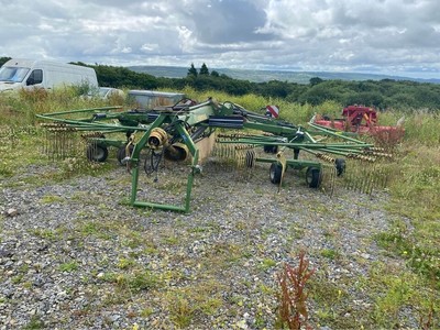 2016 krone Swadro TC 760 twin rotor rake for tractor silage haylage hay ...