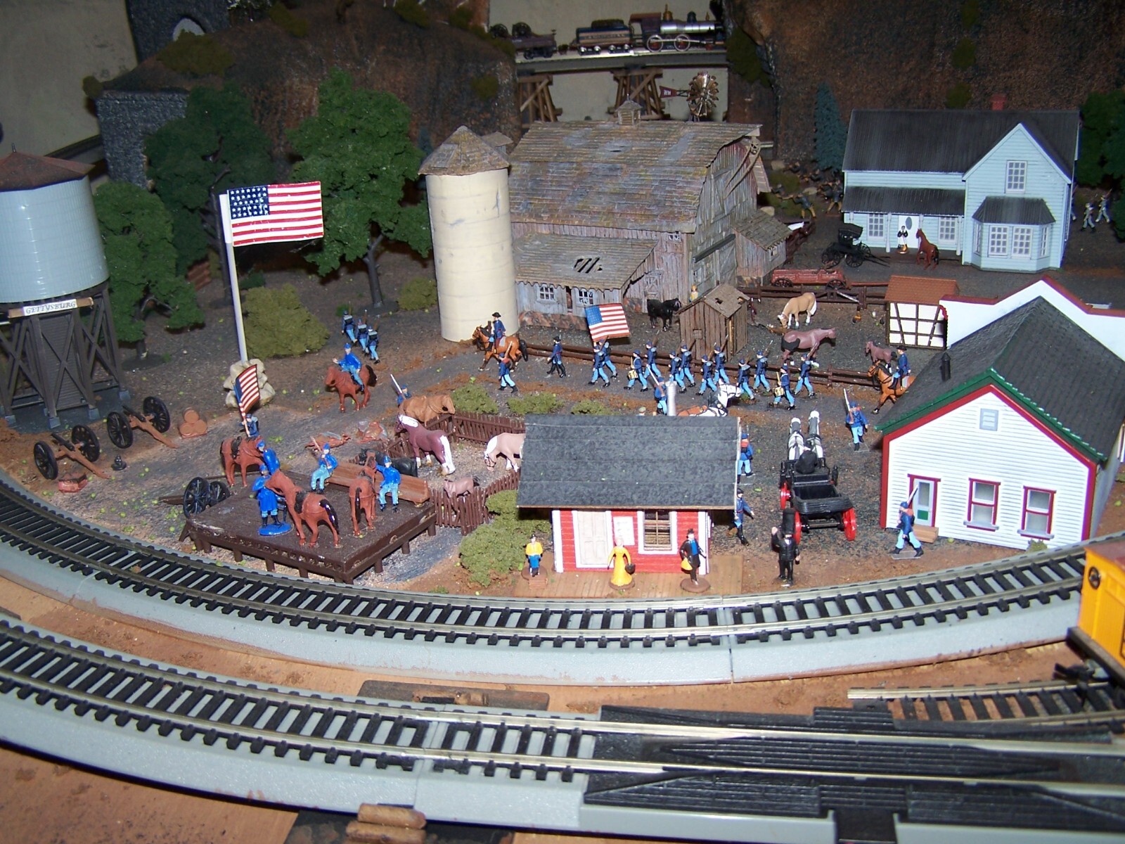 48" x 48" HO Scale Civil War Display Layout ("Gettysburg") Complete | eBay