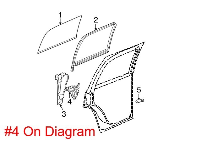 Power Window Motor Kit-Regulator Motor Front Left,Rear Right ACDelco ...