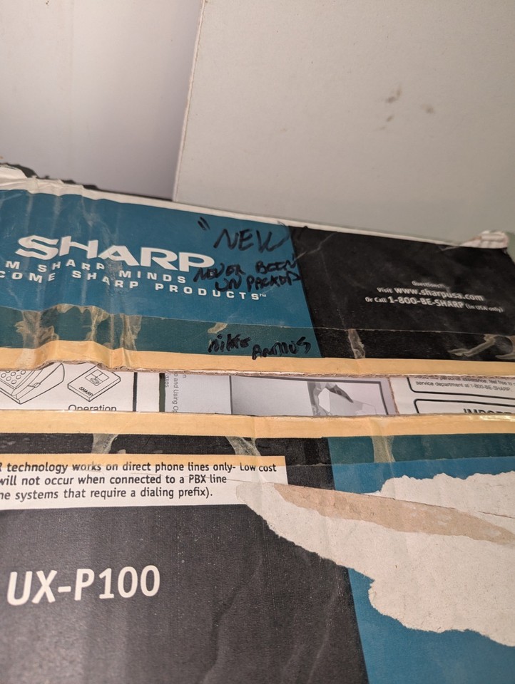 NEW Sharp UX-P100 Plain Paper Personal Fax Machine Copier Phone Caller ...