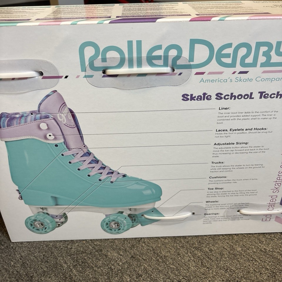 Roller Derby Gumdrop Kids' Adjustable Quad Skate - Mint (3-6) | eBay