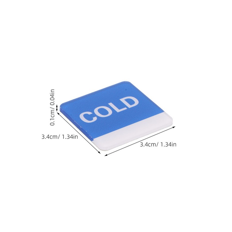 10 Sets Water Temperature Indicator Waterproof Hot and Cold Signs for ...