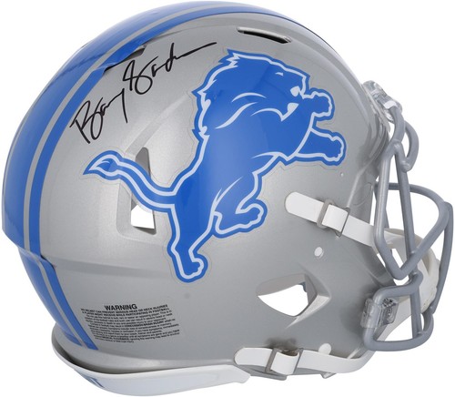 Barry Sanders Detroit Lions Autographed Riddell Speed Authentic Helmet ...