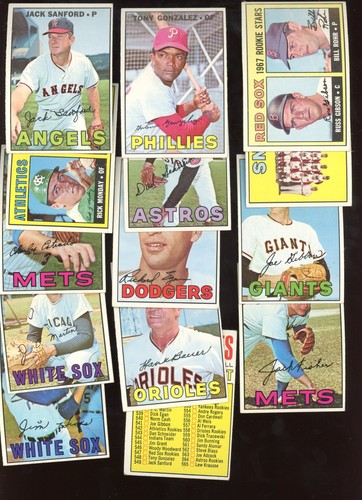 Lot Of (55) Assorted 1967 Topps High Numbers w/ Hank Bauer Tony ...