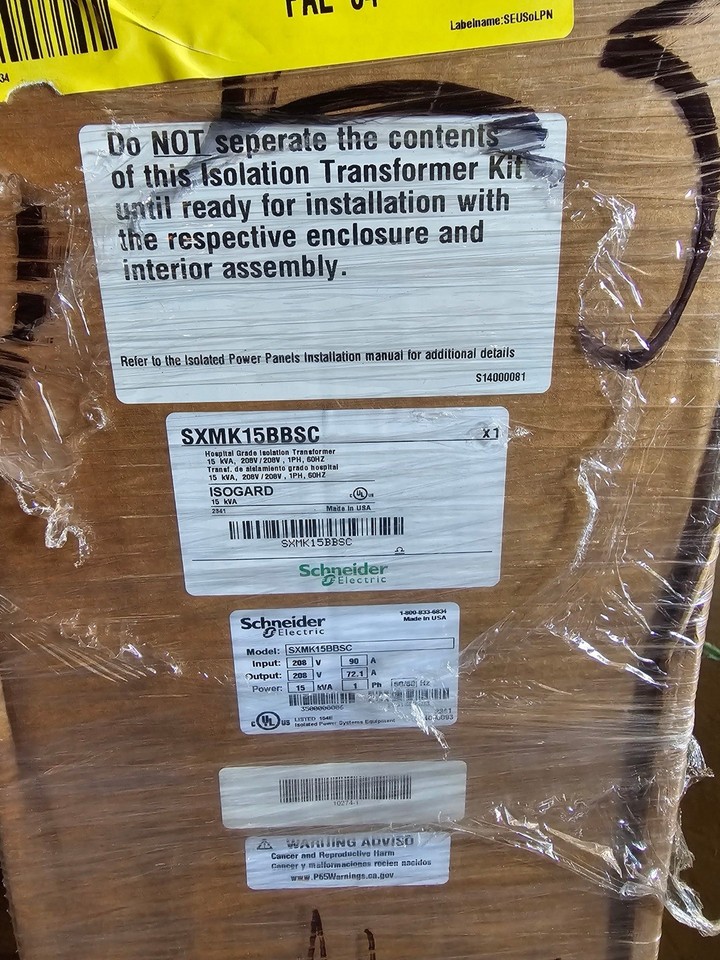 Schneider Electric SXMK15BB Hospital Grade 15KVA 1-Phase Isolation ...