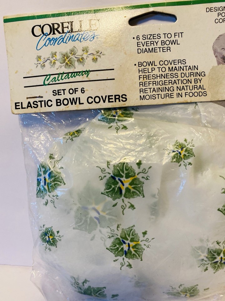 CORELLE COORDINATES CALLAWAY PLASTIC BOWL COVERS SET OF 6 | eBay
