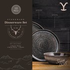Yellowstone WML009R 12 Piece Ceramic Dinnerware Set, Rip Collection | eBay