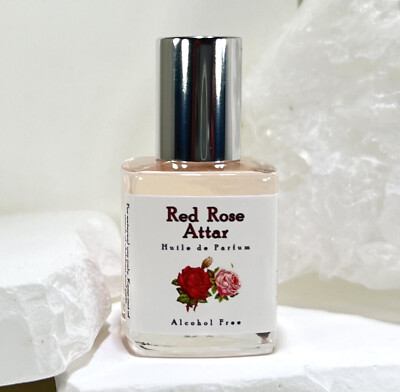 Red Rose Attar, Damascus Rose Perfume Oil, Alcohol-Free, Cruelty-Free ...