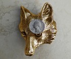 Cavalli Del Mar Large Designer Bronze Fox Head Belt Buckle Heavy and ...