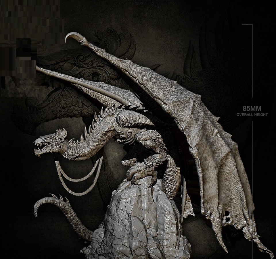 85mm Resin Figure Model Kit Fantasy Ancient Knight Dragon Rider Beast ...