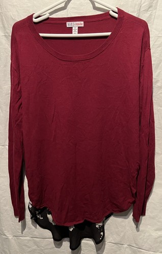 Made Fashion Week for Impulse Shirt Woman's XL Long Sleeved Maroon ...