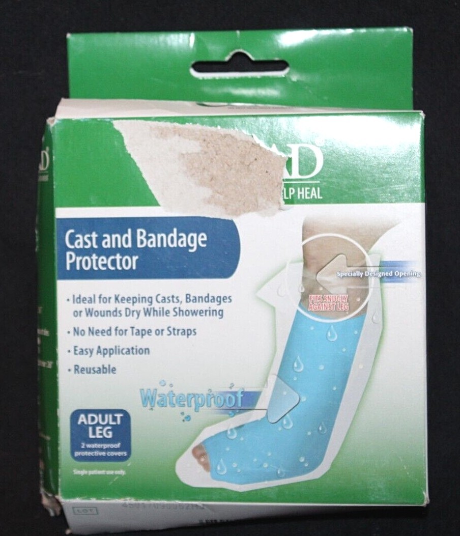Curad Waterproof Cast and Bandage Protector, Adult Leg, 2 Ct | eBay