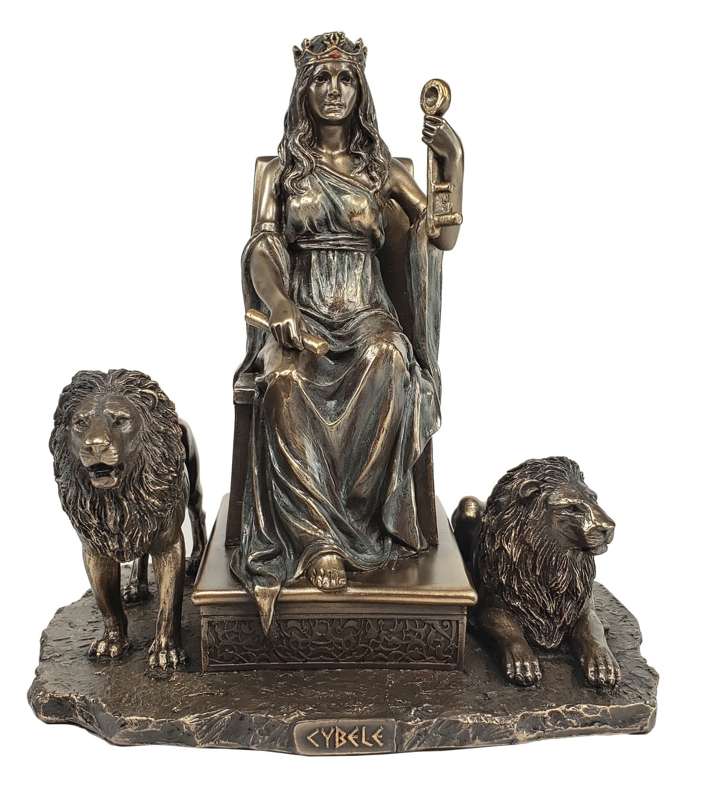 Cybele / Rhea Roman Greek Mythology Mother of Gods Statue W/ Lions ...