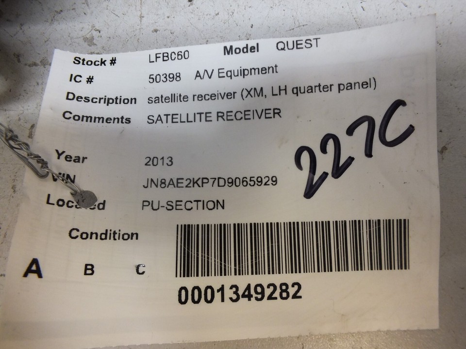 13 14 15 2013 NISSAN QUEST LEFT SLIDING DOOR CONTROL MODULE 285D1 1JA0D ...