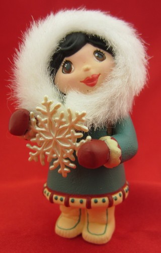 Hallmark ESKIMO BRINGING HER GIFT Ornament Eskimo Girl & Snowflake 2000 ...
