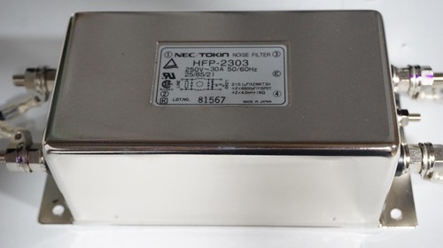 NEC TOKIN HFP-2303 RF NOISE FILER 250V~30A | 50/60Hz | 1500V AC LINE TO ...