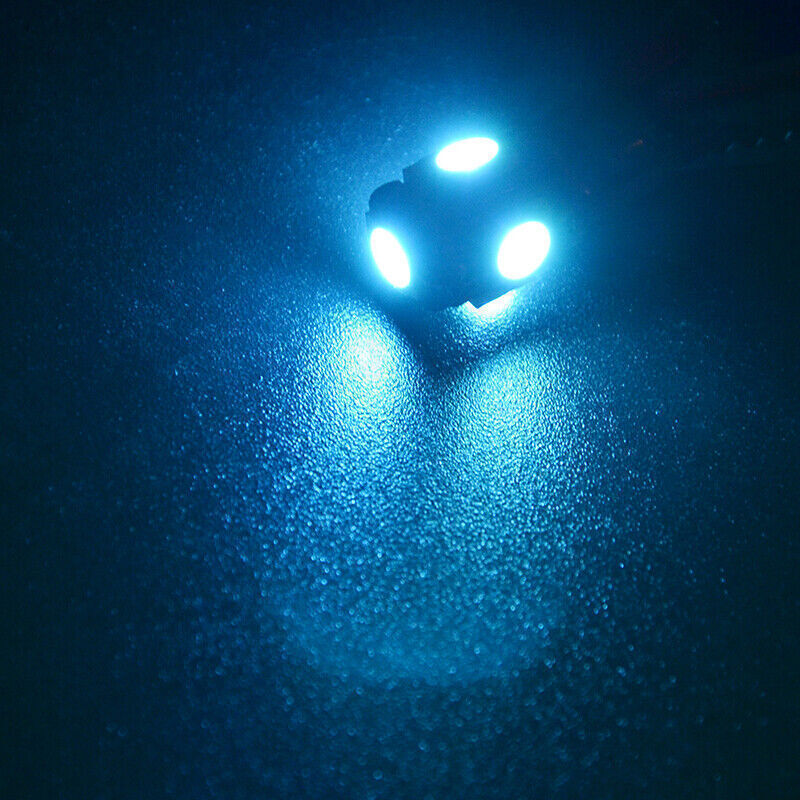 50pc T10 5-SMD 5050 Ice Blue LED Light Bulbs 192 168 194 W5W 2825 158 ...