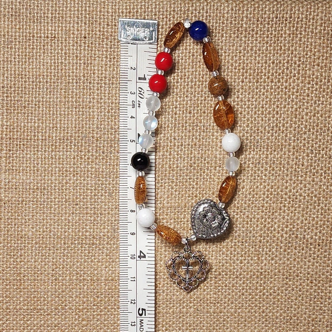 Lutheran Wreath of Christ Prayer Beads Rosary - Silver Flower Heart ...