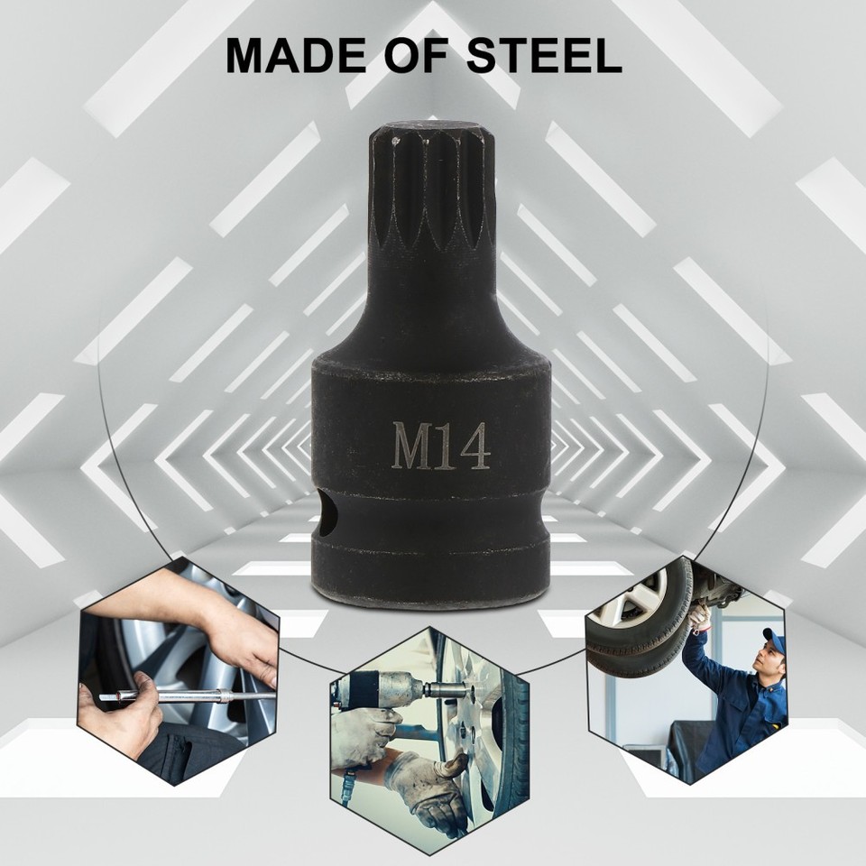 Caliper Tool Tamper Socket Set Drum Brake Kit Triple Square Nut Drivers ...