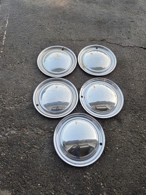 VINTAGE 15 INCH LYON HUBCAPS BABY MOON WHEEL COVERS CENTER CAPS SET OF ...