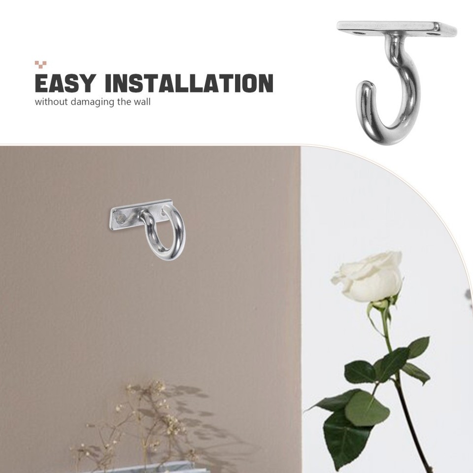 Wall Mount Hook Pad Boat Deck Hardware Eyelet Hooks Heavy Duty Ceiling ...