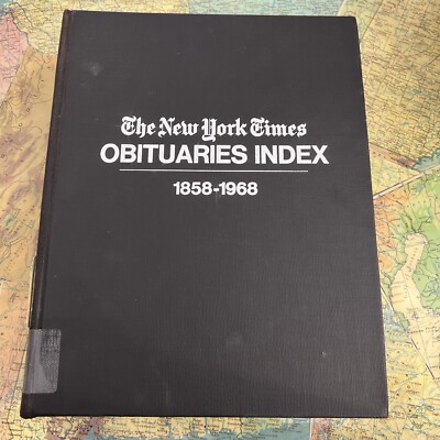 The New York Times Obituaries Index 1858-1968 | eBay