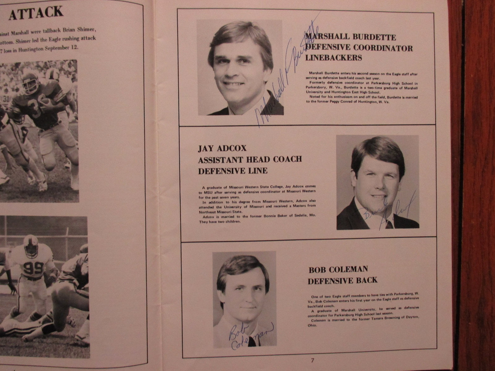 1981 Morehead State Football Program(81 Signed(w/STEVE LONEY/BRIAN ...