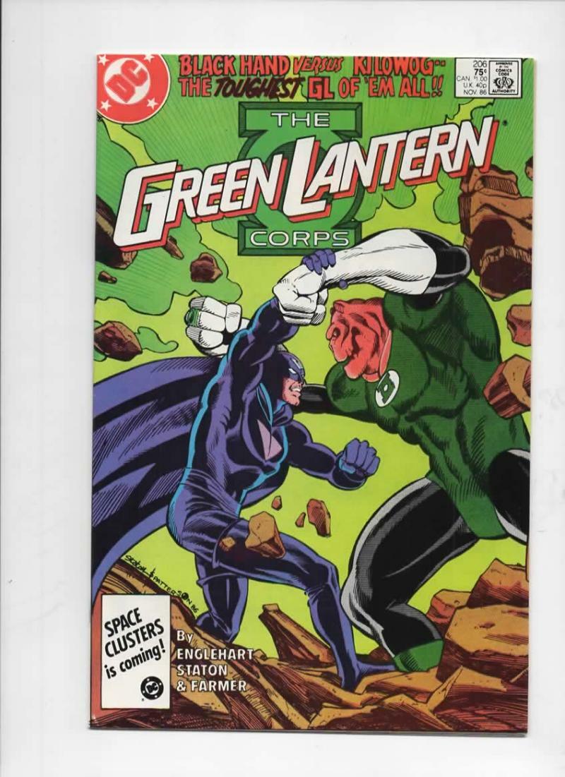 GREEN LANTERN #206, VF/NM, Joe Staton, Corps, DC, 1960 1986 Kilowog vs Black H | eBay