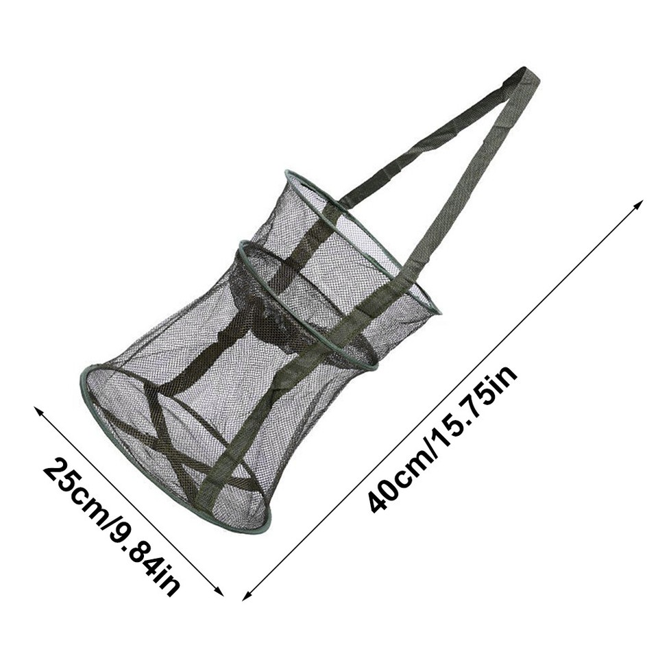 Mesh Fishing Cage Folding Fish Net Round Fishing Cast Net for Crab Fish ...