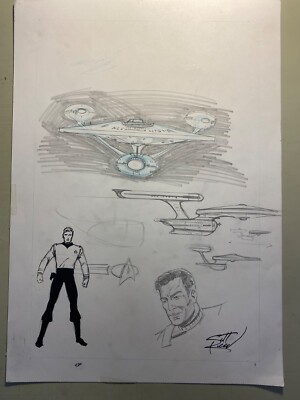 STAR TREK ORIGINAL COMIC ART BY SCOTT REED 1996! CONCEPT ART | eBay