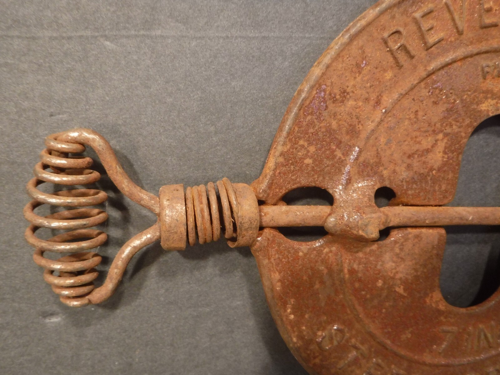 Vintage Griswold Reversible 7” Cast Iron Spindle Flue Wood Stove Damper ...