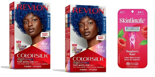 2-Revlon Colorsilk Digitones 79D ELECTRIC BLUE &Skintimate Raspberry ...