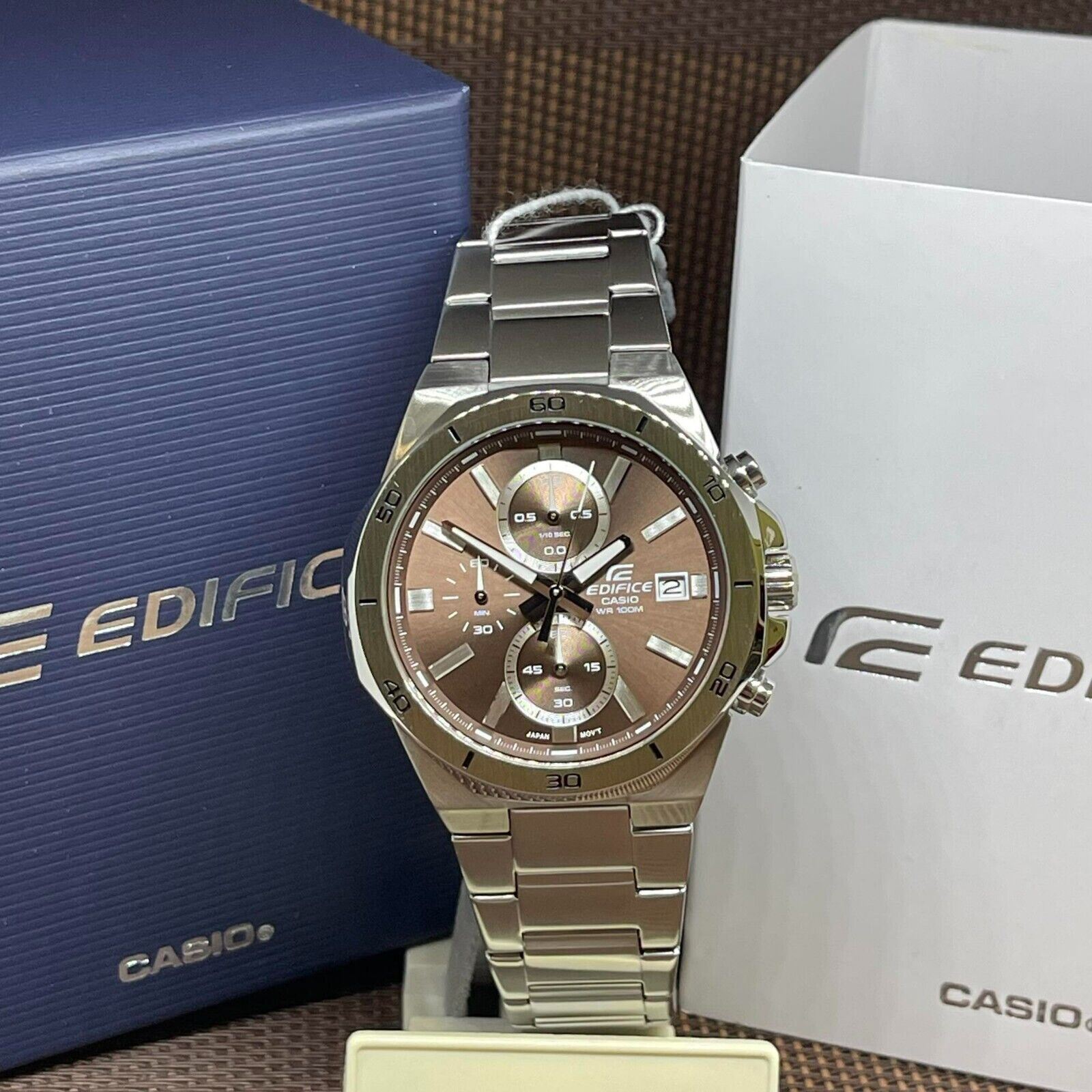 Casio Edifice EFV-640D-5A Gray Analog Stainless Steel Chronograph Men's ...
