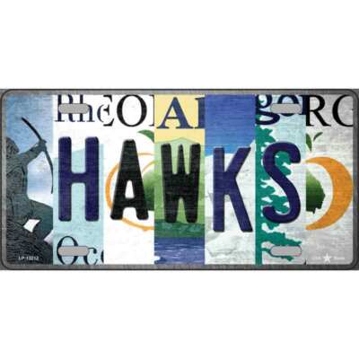 Hawks Strip Art Novelty Metal License Plate Tag Tag LP-13212 | eBay