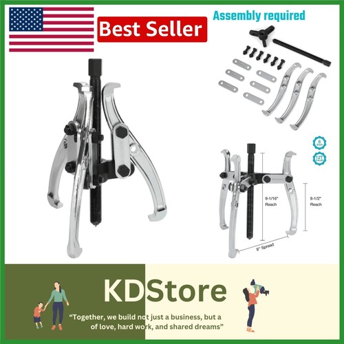 Durable 8-Inch CR-V Steel Gear Puller - Reversible for Inside/Outside ...