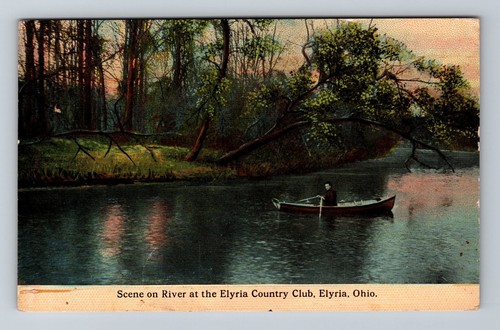 Elyria OH-Ohio Scene On River At The Elyria Country Club Vintage ...