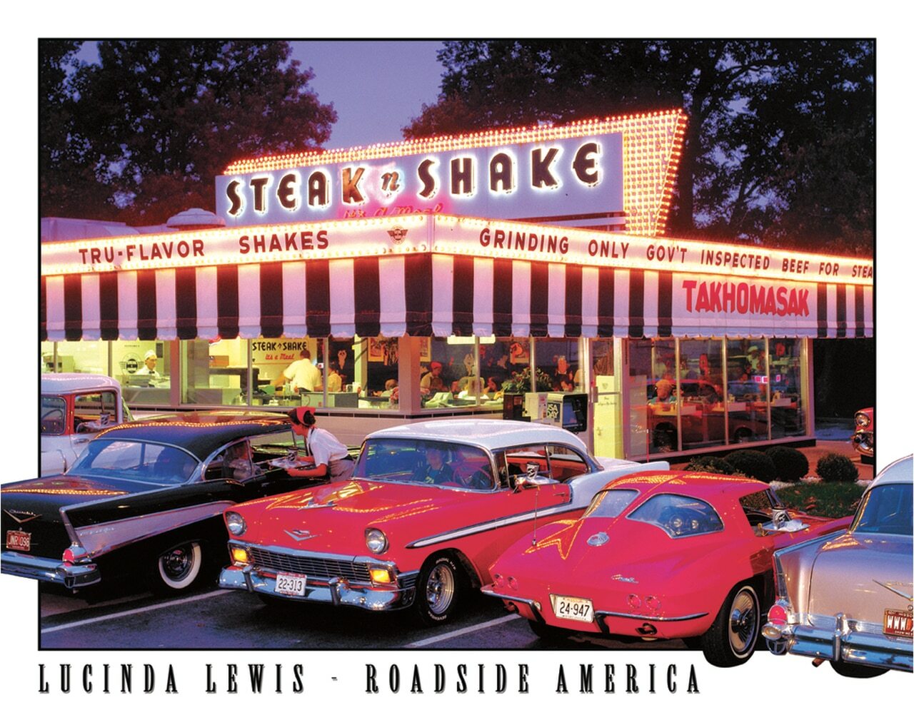 Steak n Shake Drive In Metal Sign Lewis Roadside America Takhomasak ...