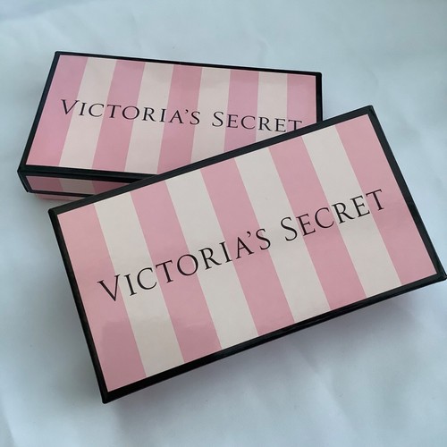 2 X Victoria's Secret Signature Stripe Pink Gift Box + Tissue Paper ...
