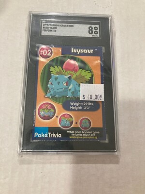 1999 Burger King Pokémon Ivysaur #02 SGC 8 NM-MT Rare Hand Cut | eBay