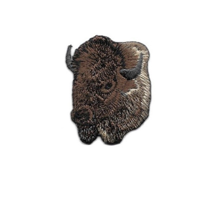 Buffalo - Southwest Bison Head - Brown - Embroidered Iron On Patch - L ...