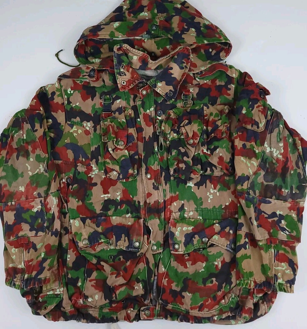 Vintage Swiss Army Camouflage Cargo Tech Military Jac… - Gem