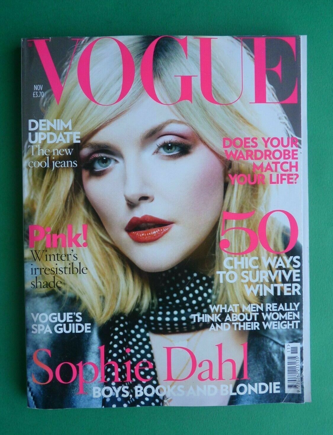 VOGUE UK November 2007 Sophie Dahl Natasha Poly Megan Collison Suvi ...