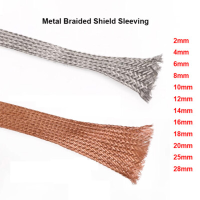 2mm-28mm Shielded Copper Braided Expandable Sleeving Cable Wire Sheath ...