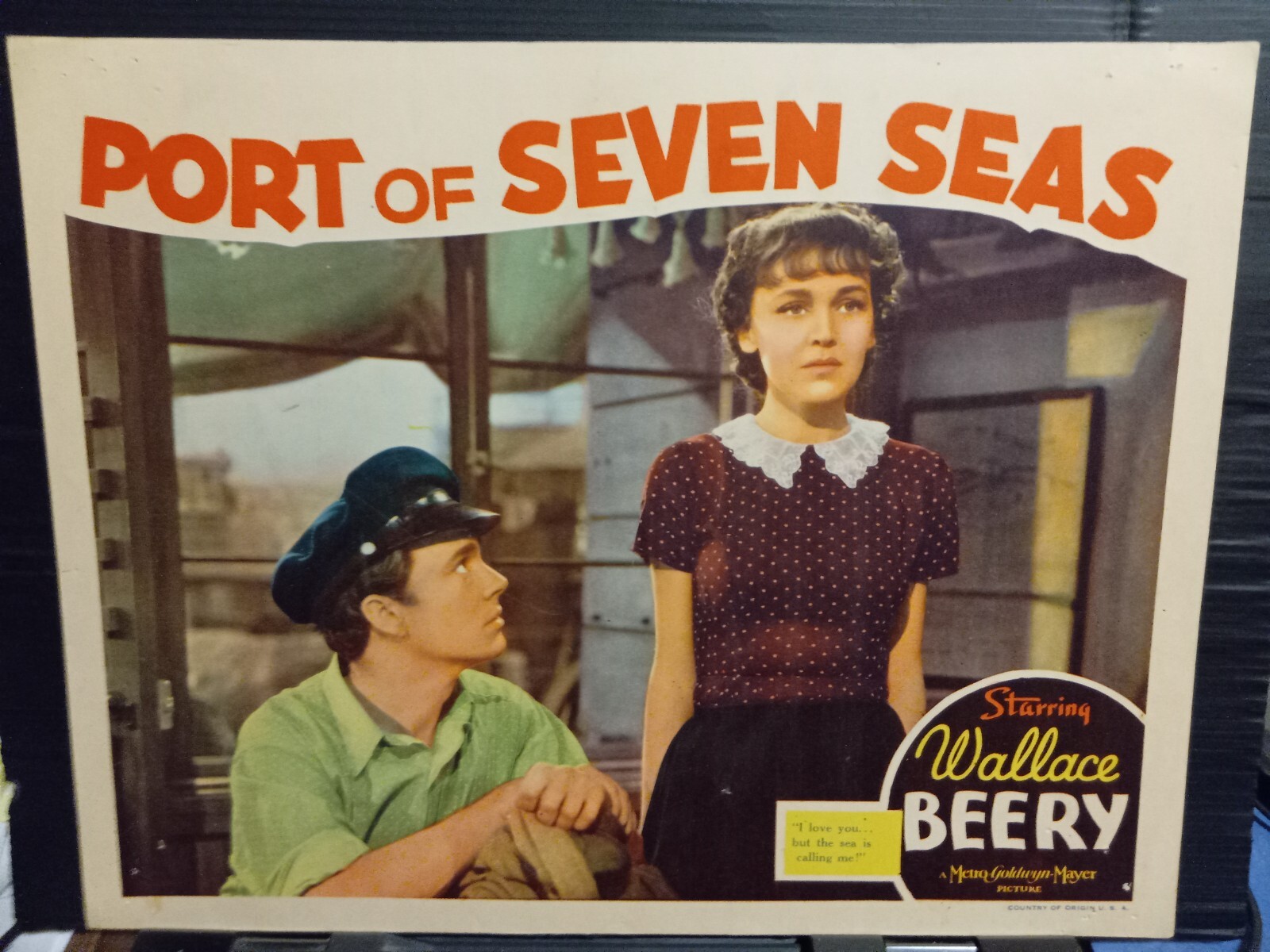 Lobby Card 1938 PORT OF SEVEN SEAS Maureen O'Sullivan John Beal say ...