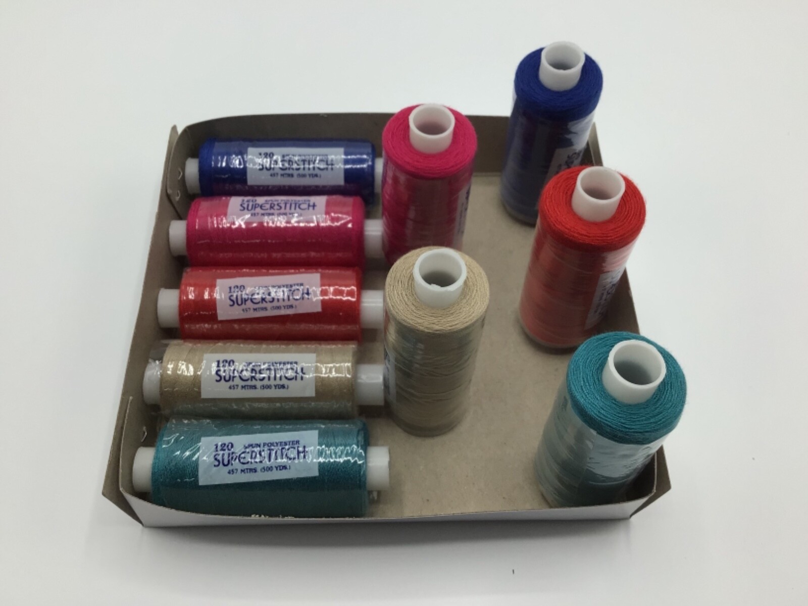 Superstitch 500 yards 120s Polyester Sewing Machine Thread (5+10 Reel ...