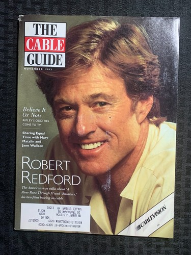 1993 Nov THE CABLE TV GUIDE Magazine VG/FN 5.0 Robert Redford Ripley's ...